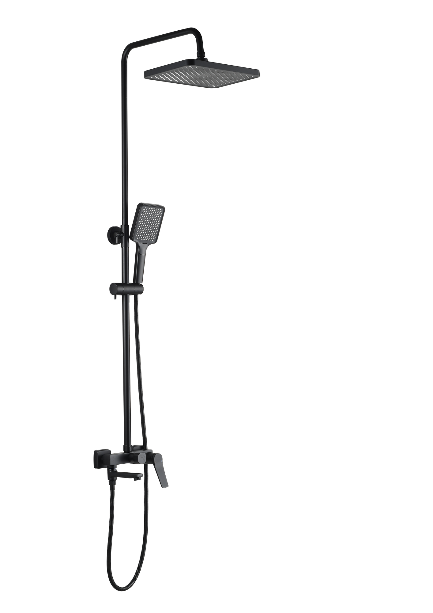 Душевая стойка со смесителем с коротким изливом Osgard Manen Black 65050