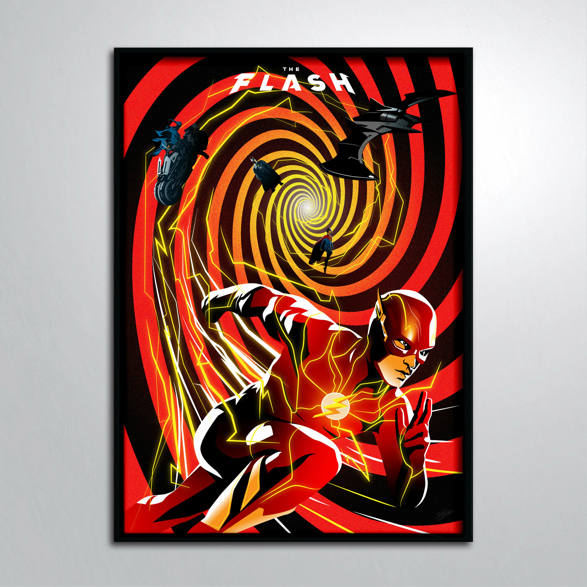 Постер в раме/Вселенная DC Флэш Эзра Миллер Майкл Китон Арт The Flash