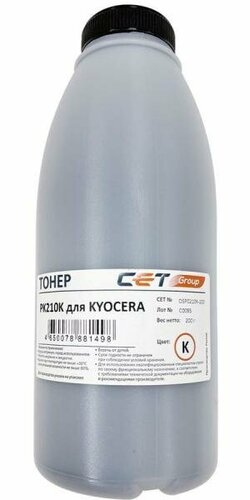 Тонер Cet PK210 OSP0210K-200 черный бутылка 200гр. для принтера Kyocera ...