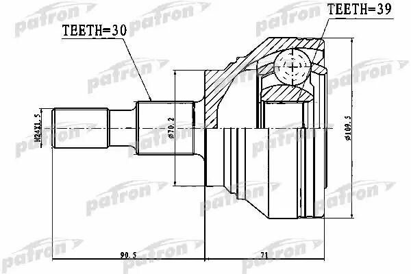 PCV1756 ШРУС MERCEDES BENZ ML-CLASS 04- нар.