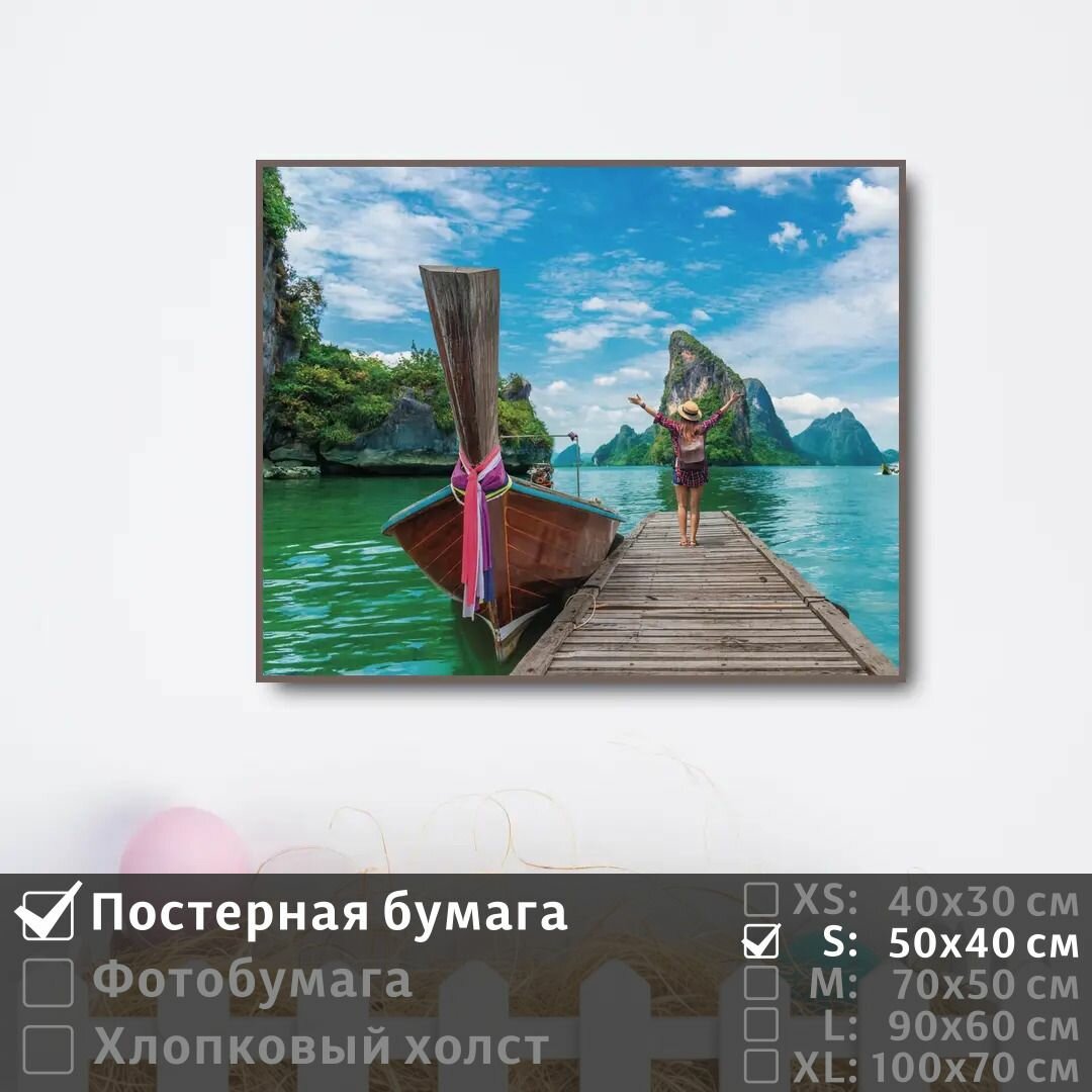 Постер на стену Отпуск В Тропическом Раю 50х40 см ПолиЦентр