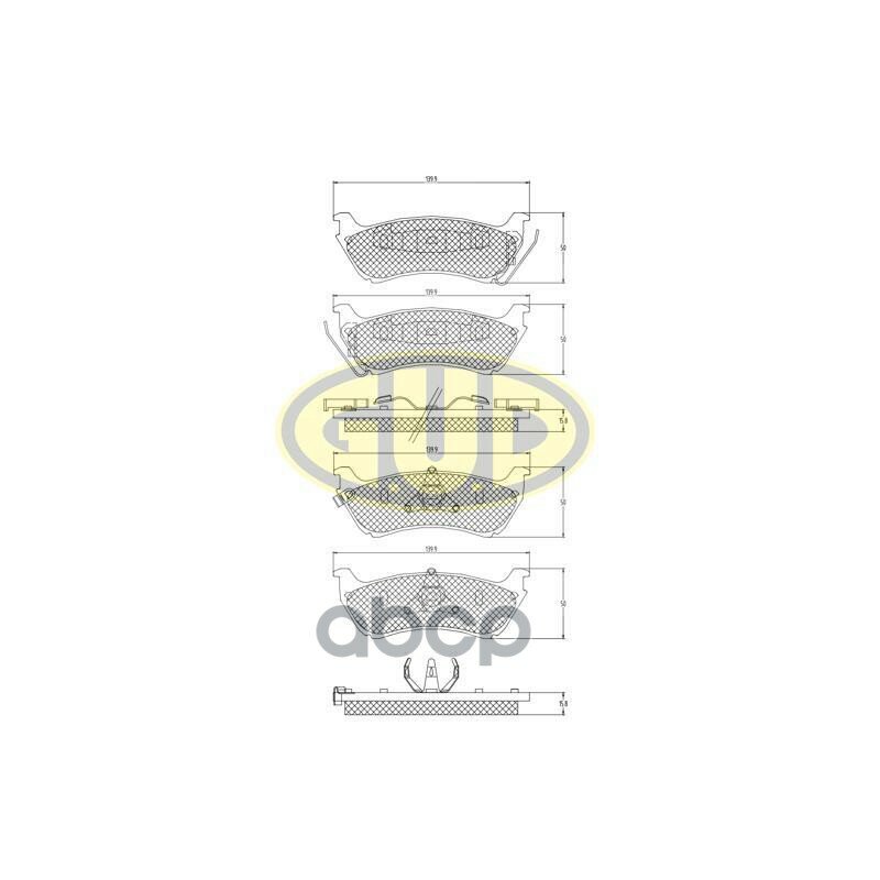 Колодки тормозные G.U.D GBP069801 задние Mercedes-Benz M-class