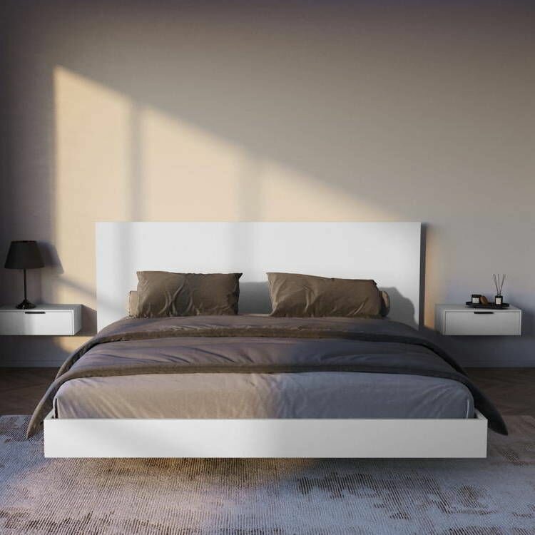 Парящая кровать 120х190 Юник цвет Белый