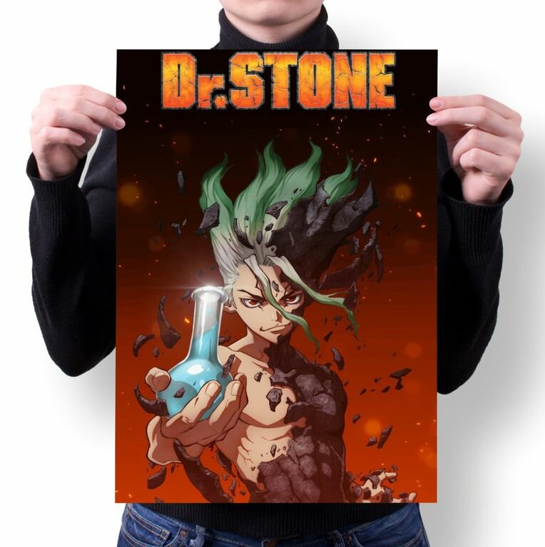 Плакат доктор стоун, DR. STONE №1, А4