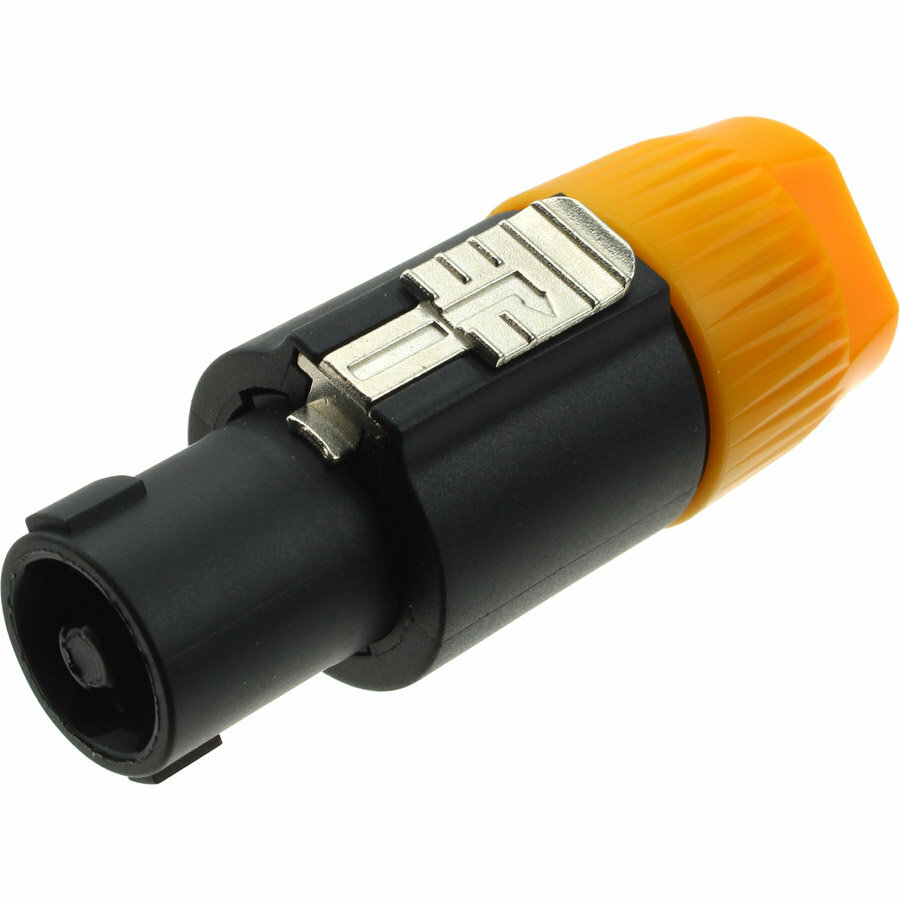 Разъем Speakon с зажимом на кабель, желтый