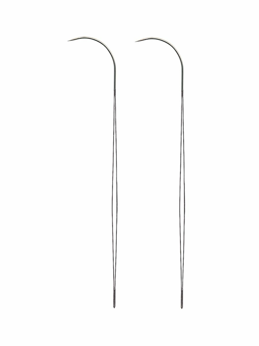 Иглы бисерные с широким ушком для нанизывания (80 мм, 0.5 мм 2 шт)