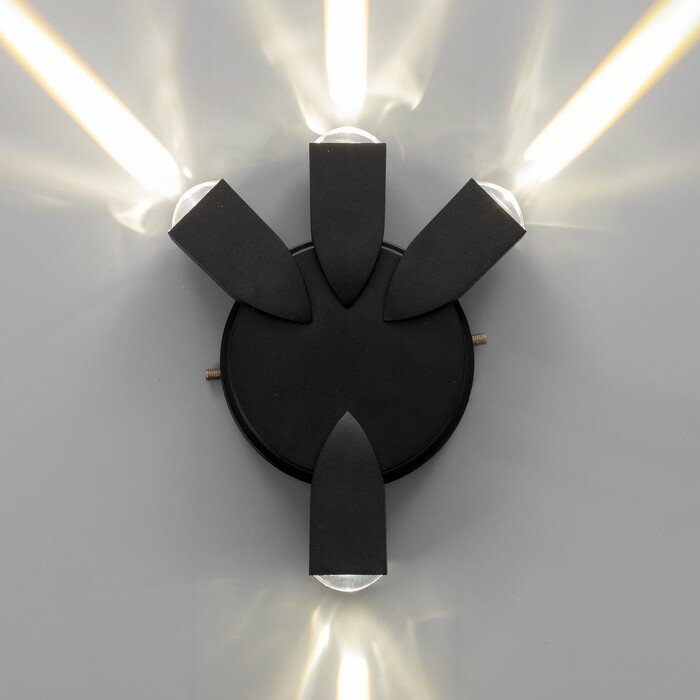 Бра BayerLux «Деко», 4хLED, 4 Вт, 4000К, IP66, чёрный, 16×4.3×13 см