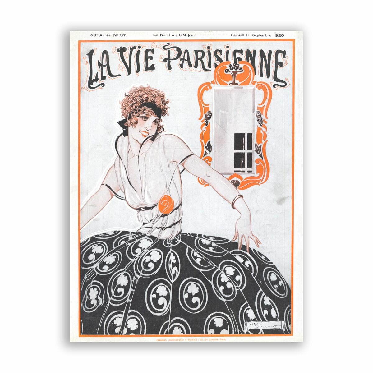 Постер на бумаге в стиле Пин-ап / La Vie Parisienne / Размер 60 x 80 см