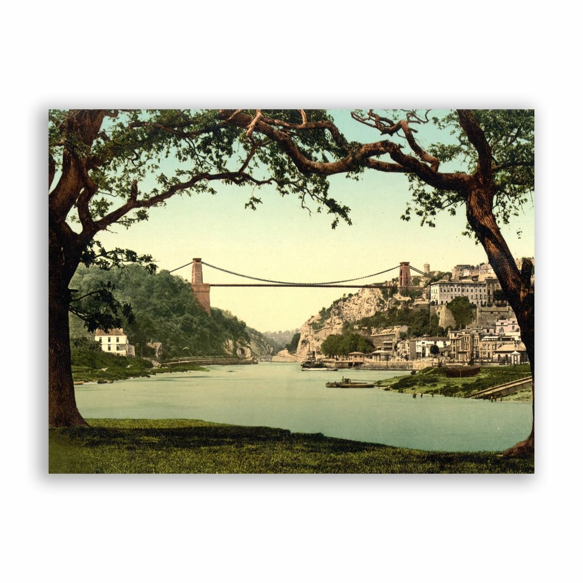 Постер, плакат на бумаге / Clifton suspension bridge, Bristol, England / Размер 80 x 106 см