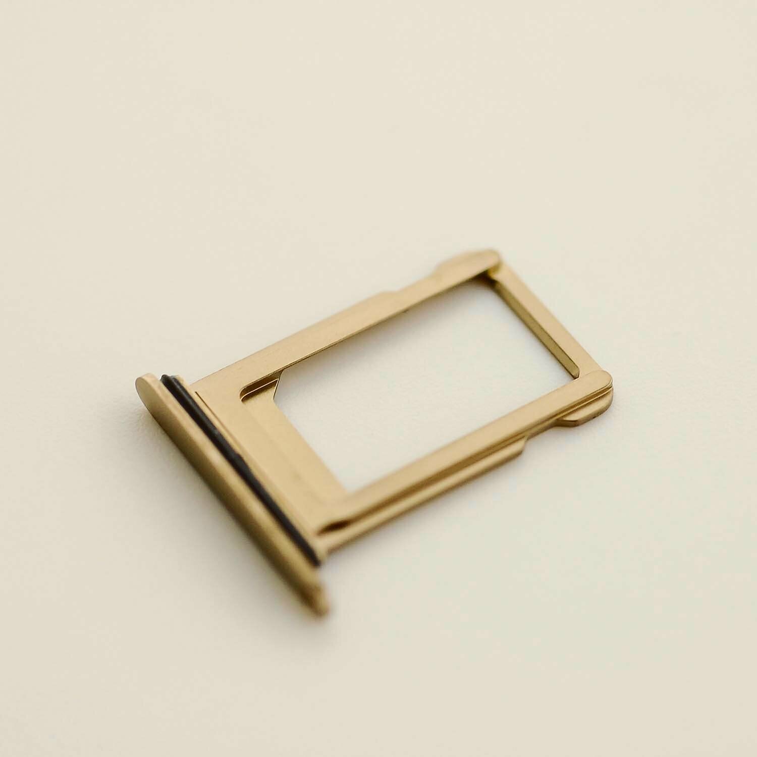 Слот SIM-карты для iPhone XS золото (single-sim)