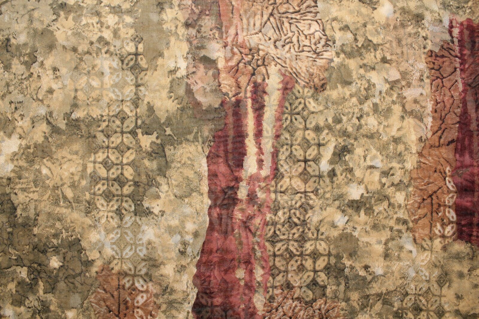 Ткань Шёлк шифон Coach коричневато-оливковый , ш140см, 0,5 м