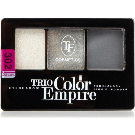 Тени для век Триумф TF Trio Color Empire тон 302 графит