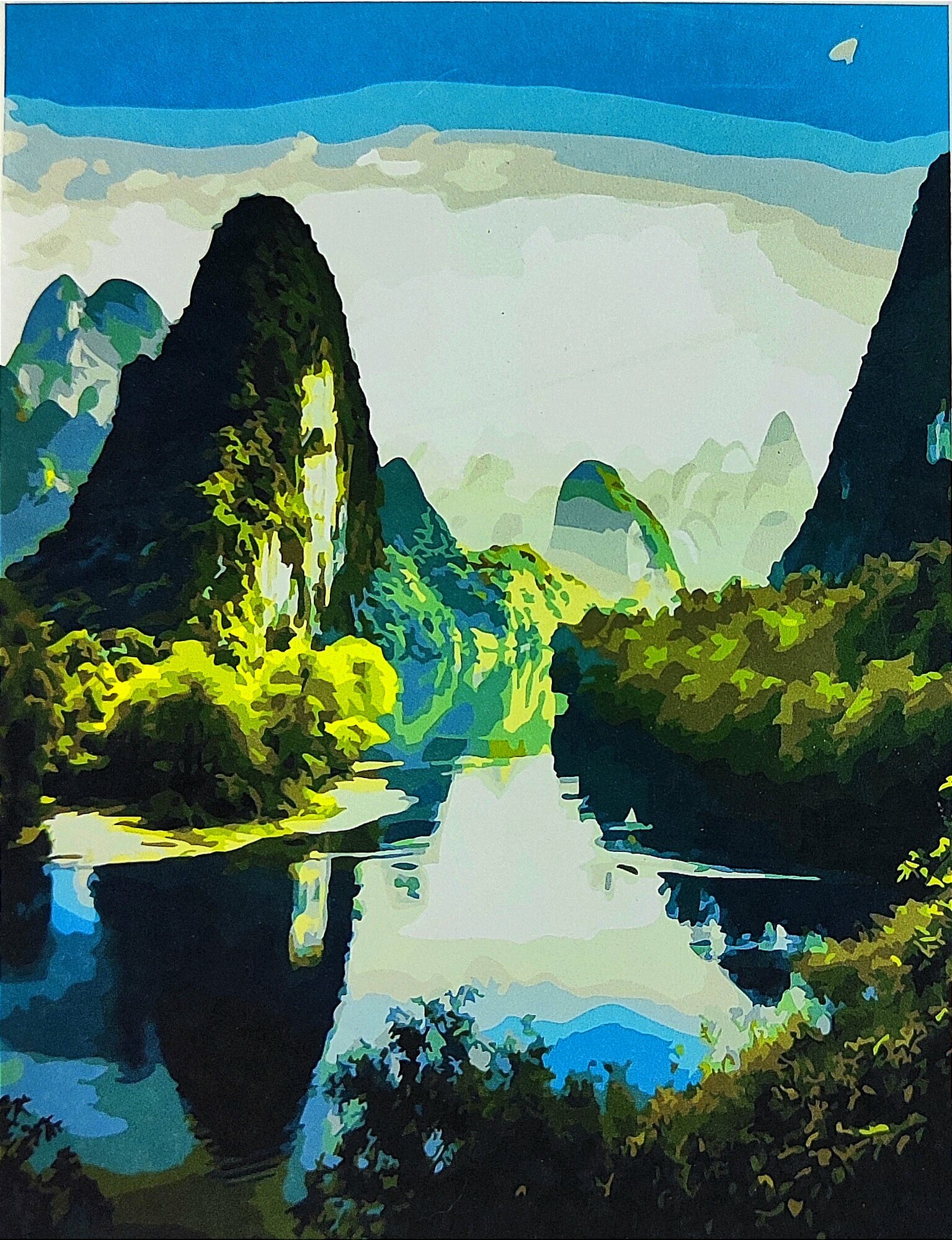 Картина по номерам Paintboy "Зимний горный пейзаж", акрил, 40x50 cм