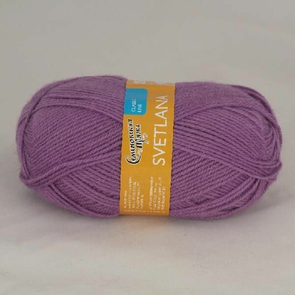 Пряжа Московская шерстопрядильная фабрика Светлана ПШ (МШФ), орхидея - 139, 50% шерсть, 50% акрил, 5 мотков, 100 г, 250 м.