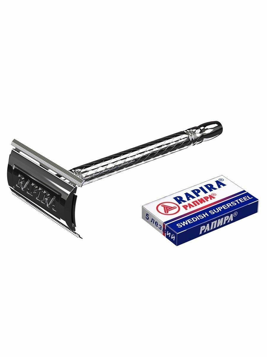 Rapira / Бритва SWEDISH SUPERSTEEL классическая с 5 лезвиями