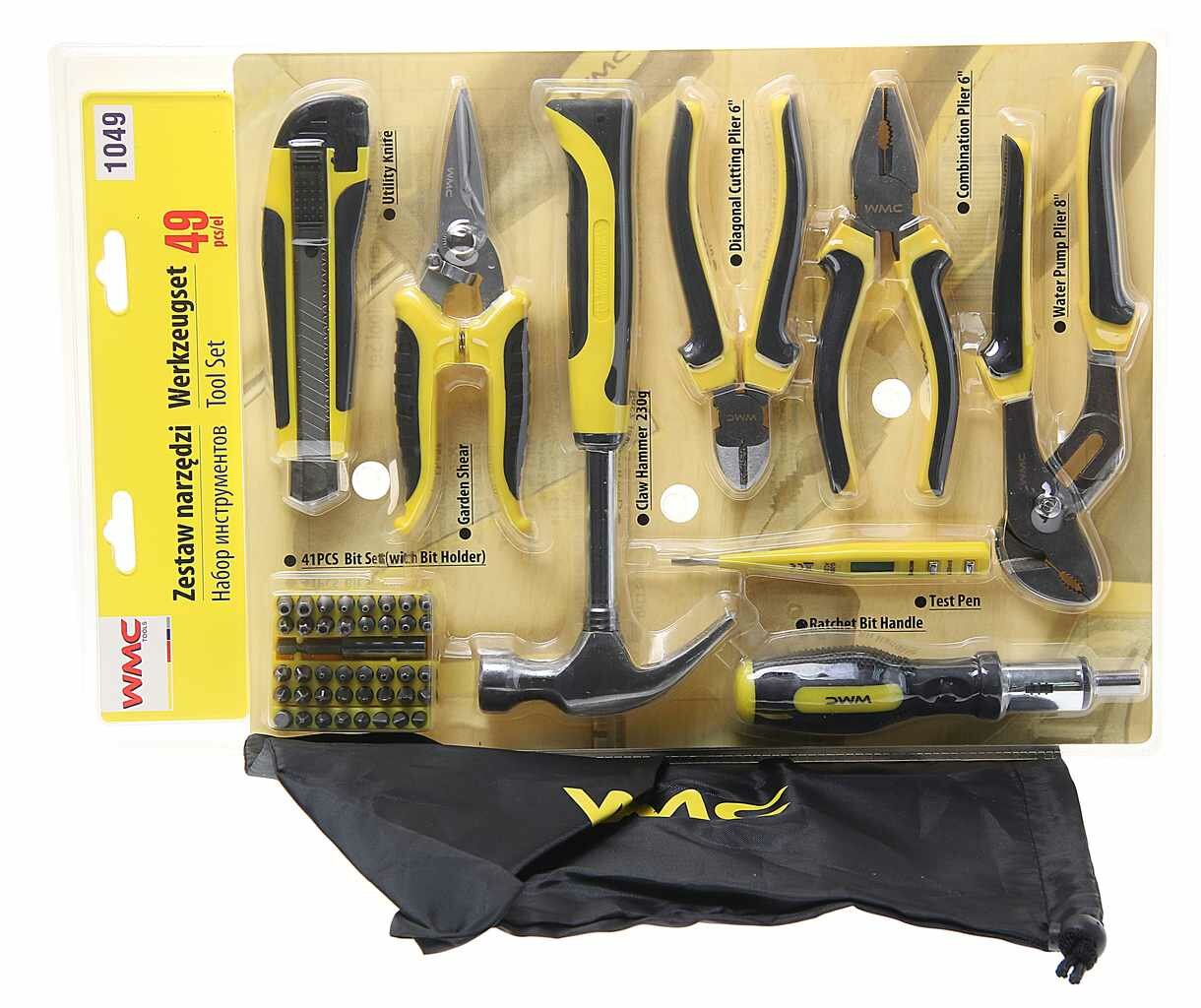 Набор инструментов 49 предметов слесарно-монтажный, WMC-1049, WMC TOOLS