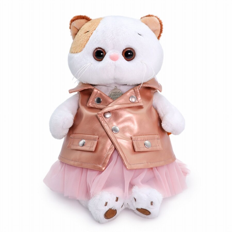 Мягкая игрушка BUDI BASA в подарочной коробке Кошечка Ли-Ли в юбке и жилетке, 27 см.