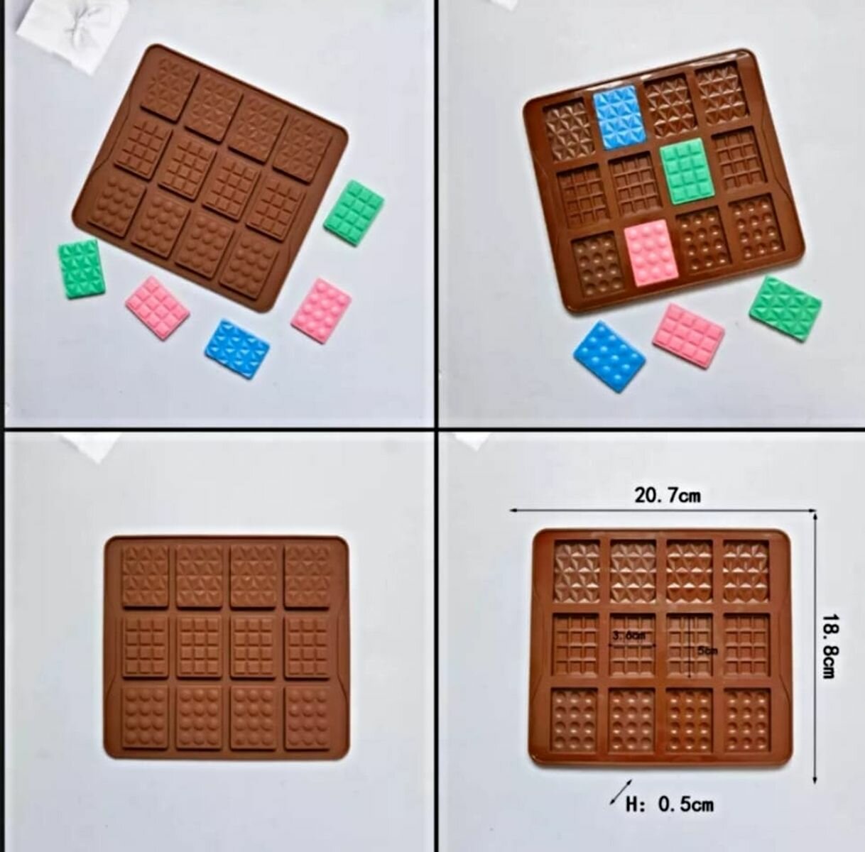 Форма для шоколада Плитки, 12 ячеек.