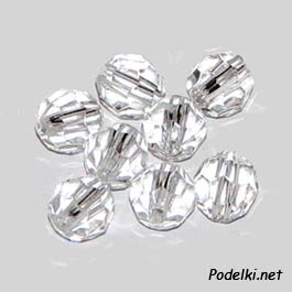 Акриловые бусины граненые 0001122 прозрачные 8 мм 25 г (1), цена за 1 уп.