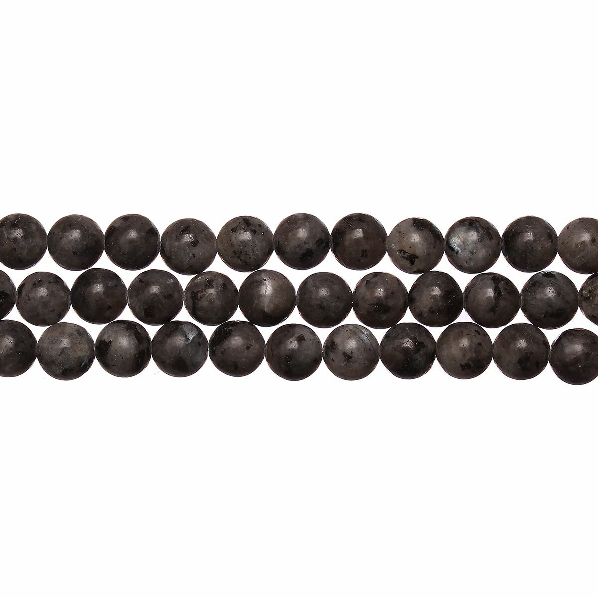 Бусины каменные, лабрадорит, норвежский, 6-7мм, 60 шт, низка