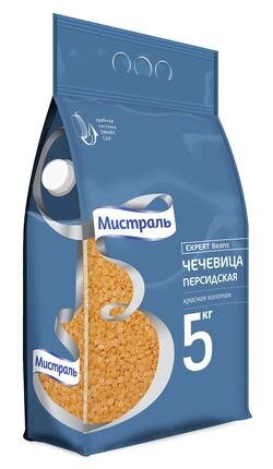 Чечевица Персидская красная шлифованная колотая 5 кг x 5 упаковок