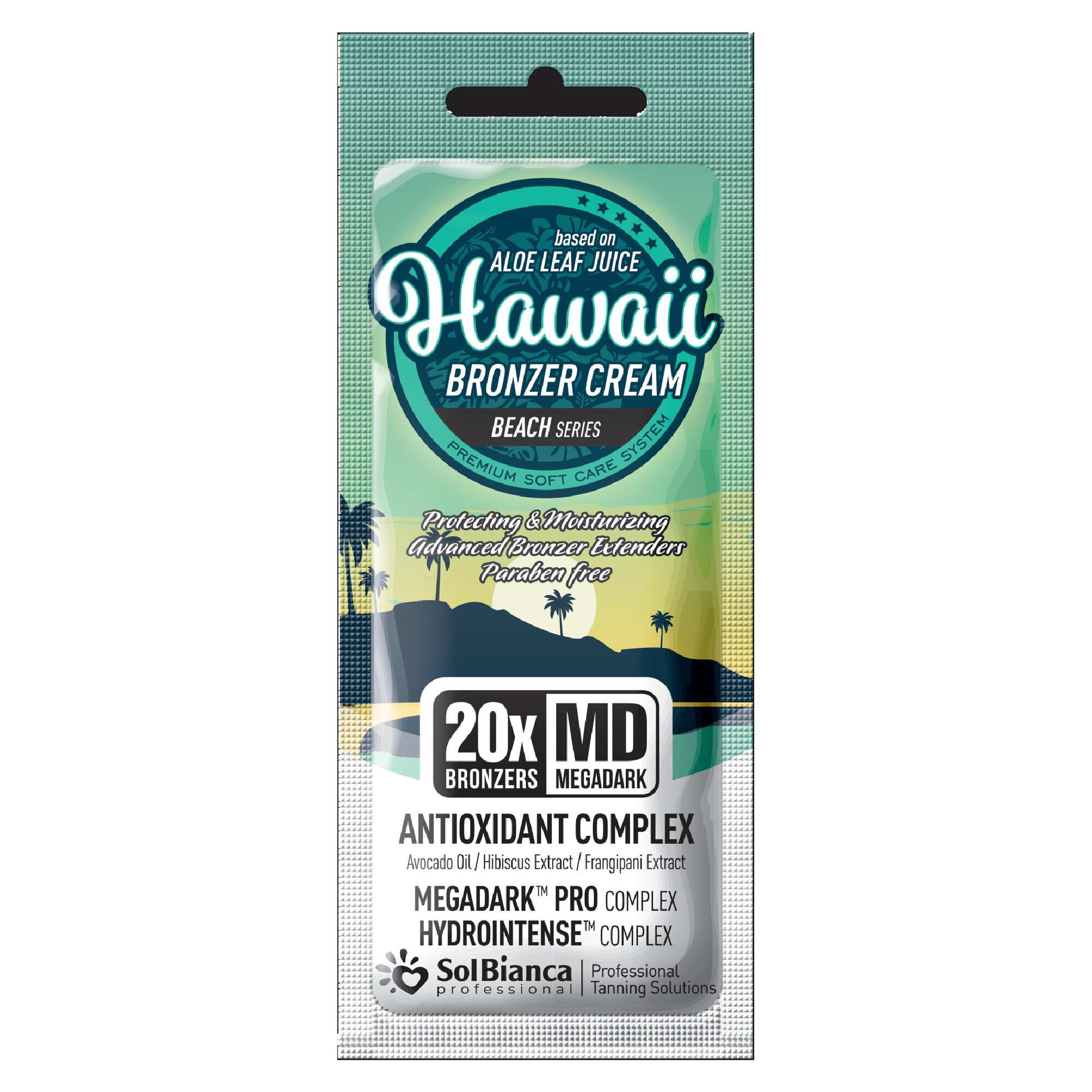 SOLBIANCA Крем для солярия / крем для загара в солярии с бронзатором Hawaii, 15 мл