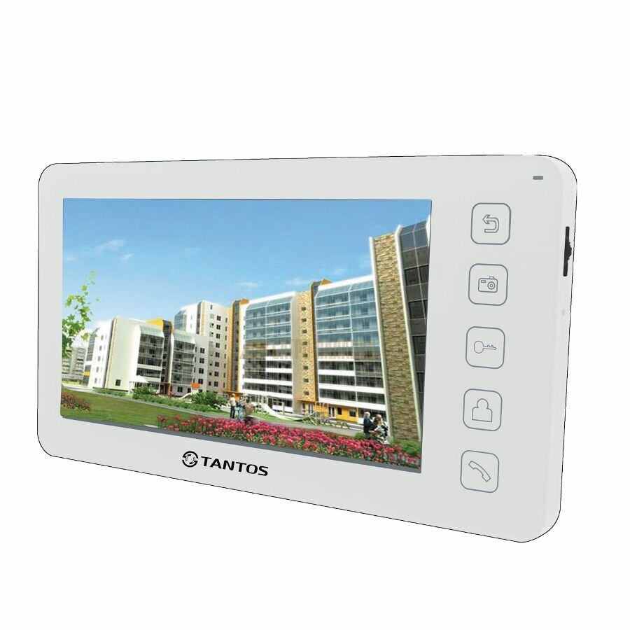 Prime (White) Монитор видеодомофона цветной с 7" дисплеем (управление сенсорное кнопками, Hands-Free)