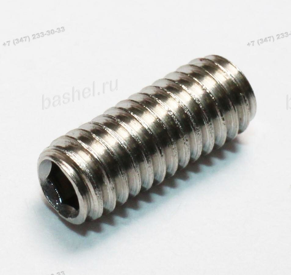 Винт установочный М4х10, стопорный, внутр. шестигр, плоский, DIN913