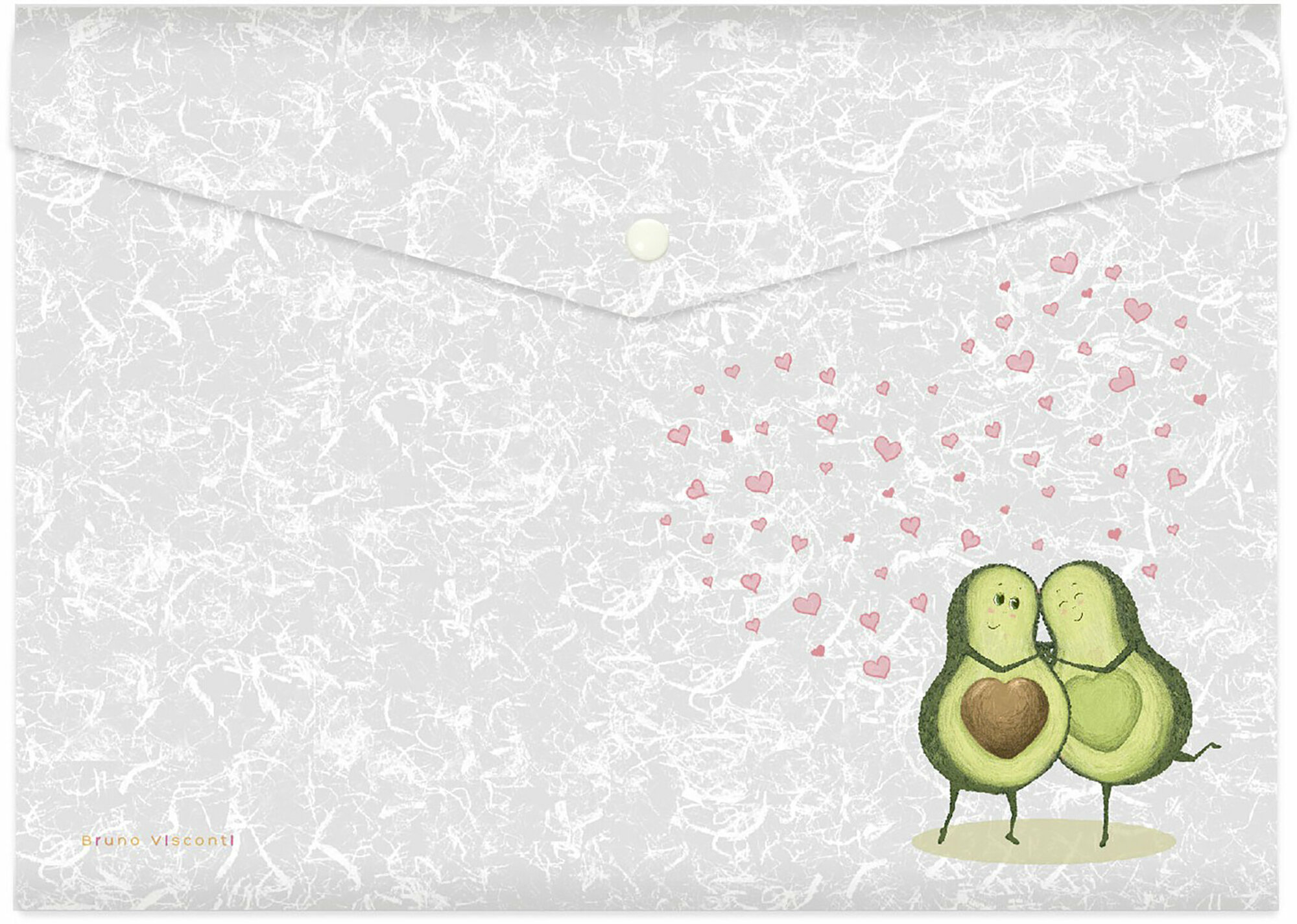 Папка-конверт на кнопке Авокадо, А4