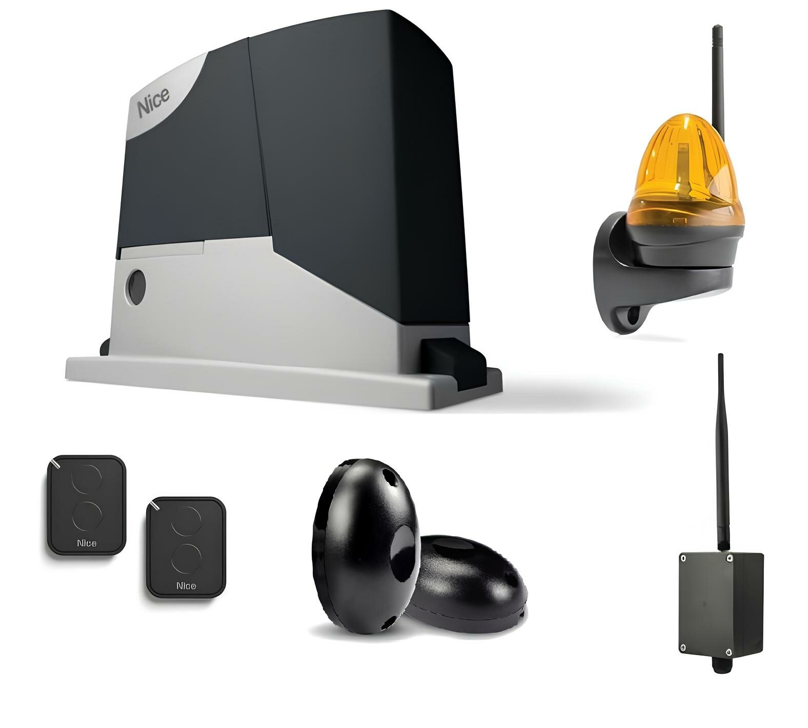 Автоматика для откатных ворот RD400KCE K1-BT, комплект: привод, 2 пульта, Bluetooth-модуль, фотоэлементы, лампа