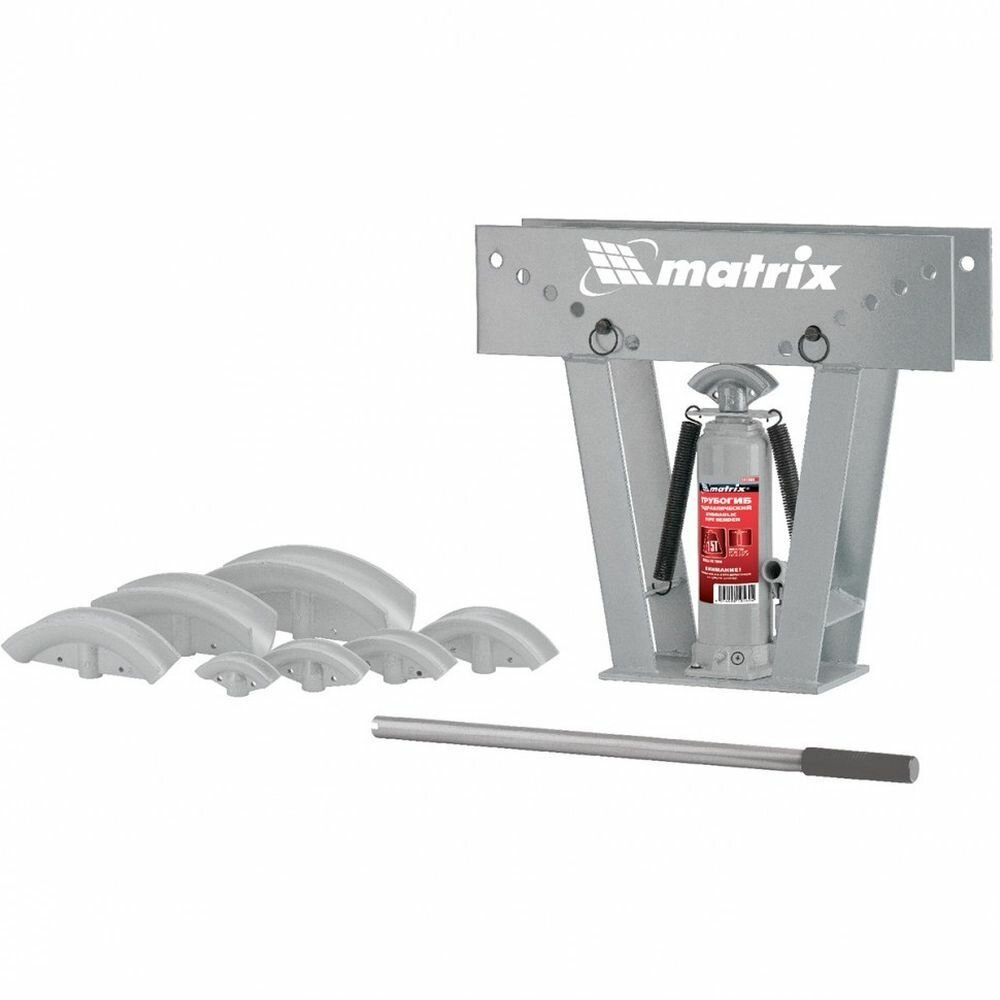 Трубогиб гидравлический, 1/2-3, 15 т, в комплекте с башмаками Matrix 181365