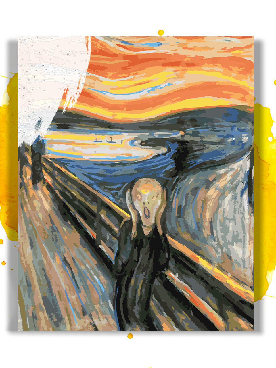 Картина по номерам на холсте Эдвард Мунк - Крик, 40 х 50 см