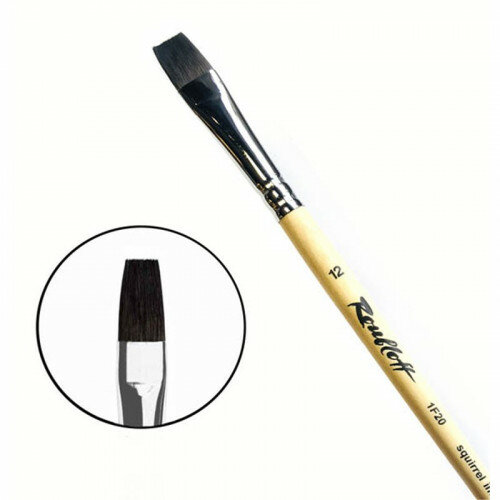 Кисть Roubloff синтетика имитация белки плоская №12 серия 1F20