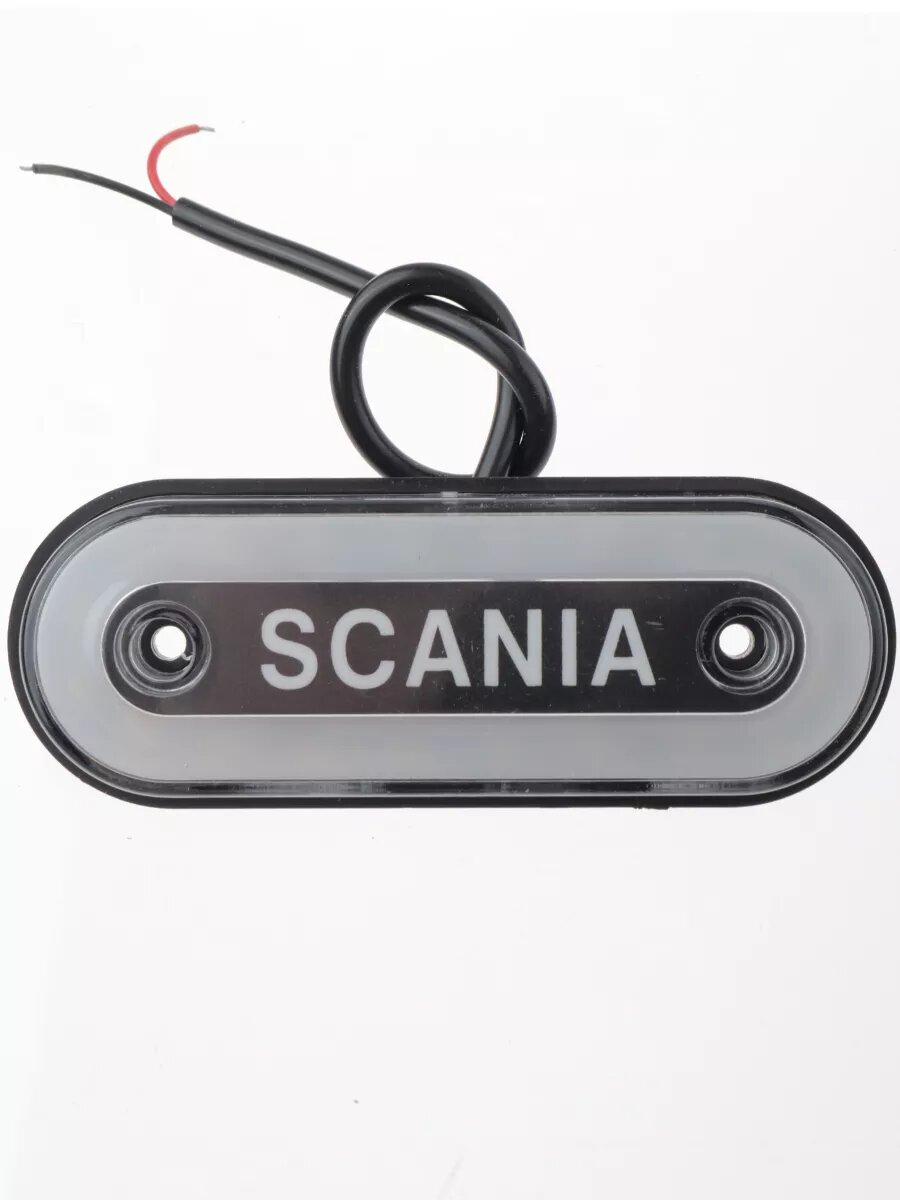 Фонари габаритные огни с надписью SCANIA 10шт, 24 V, белый - подсветка для фур, грузовиков