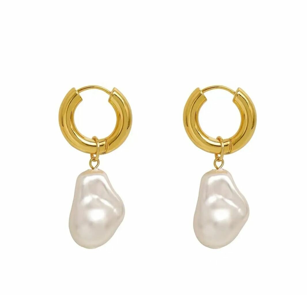 Серьги, жемчуг культивированный