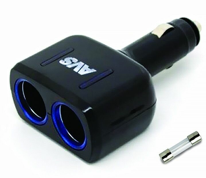 43745 Разветвитель прикуривателя 12/24 (на 2 выхода) CS205 со светодиодной подсветкой