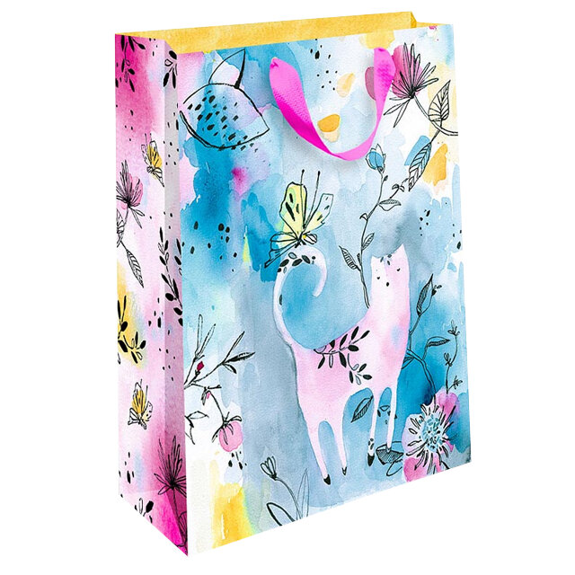 Подарочный пакет (B) Стандарт плюс 23x18x10 см цвет в ассортименте, 1 шт, для подарков