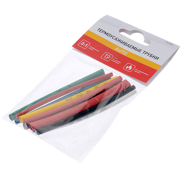 Набор Rexant 29-0101 цветных термоусаживаемых трубок "AUTO 2:1" (7 шт. в комплекте)