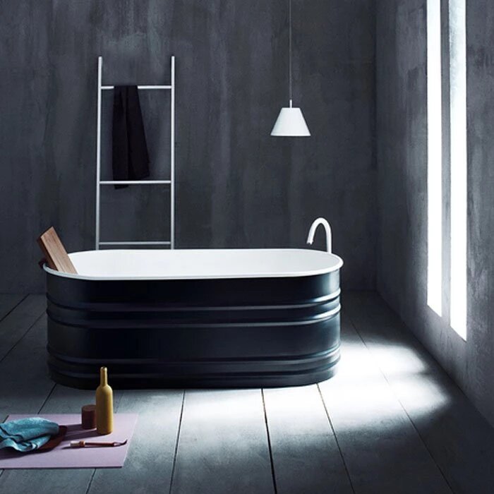 Ванна Agape Vieques отдельностоящая 171х72.6х63.5 см, цвет: темно-серая MET0433WUZ
