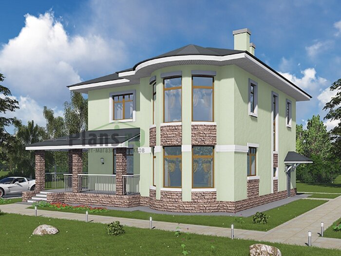 Проект дома Plans-46-22 (166 кв. м, кирпич)