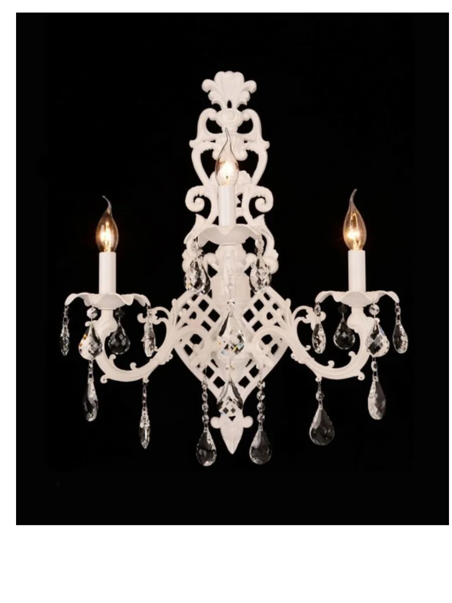 Настенный светильник newrgy lighting W1118/1+2CMWH, белый, цоколь Е14, свет нейтральный белый, для спальни