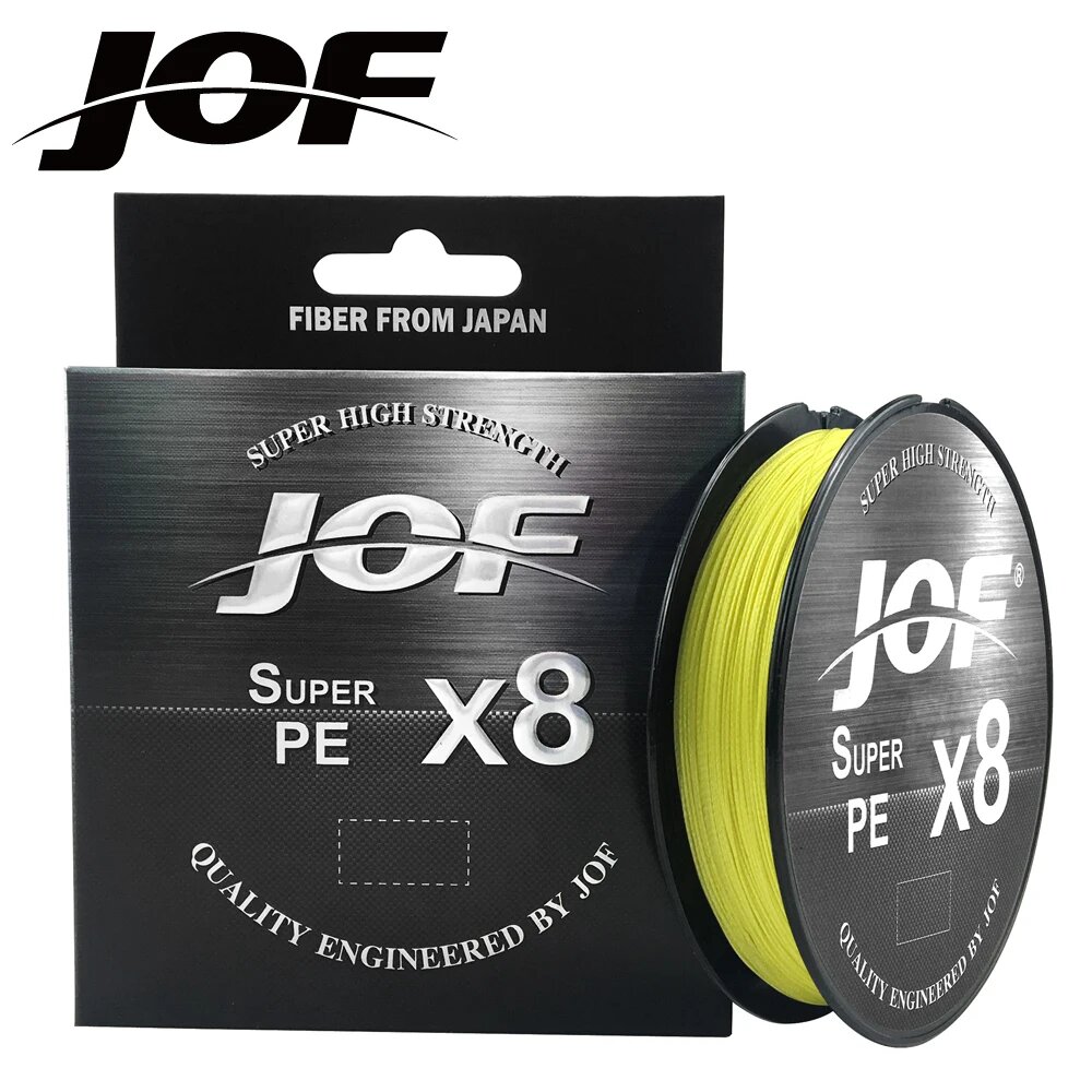 JOF Super PE X8, желтая леска 150M-X8-3.0-40LB