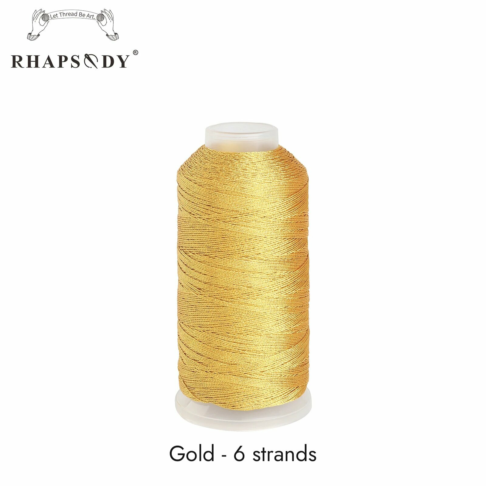 Rhapsody металлическая нить для рукоделия 3/6/9/12 нитей 6 strands Gold