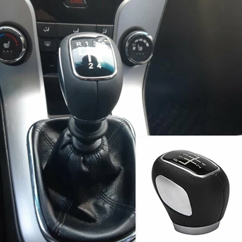 Чехол на рычаг КПП для Chevrolet Cruze 2009-2015 ручка переключения передач с искусственной кожей, черный, 5-ступенчатая МКПП