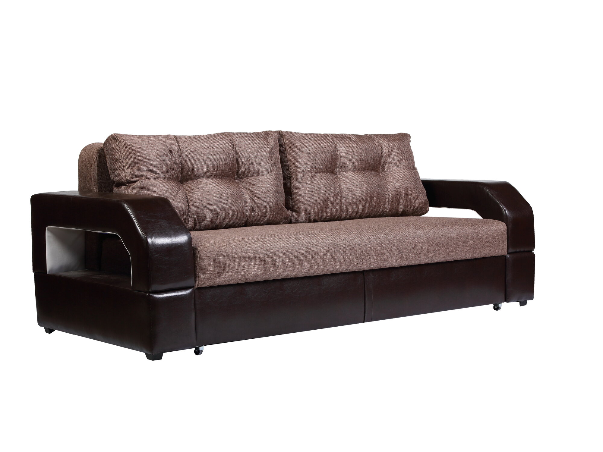 Диван Fotodivan Манчестер 150 с подсветкой рогожка Коричневый