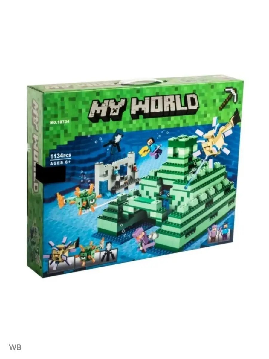 Конструктор World Minecraft Подводная крепость аналог LEGO