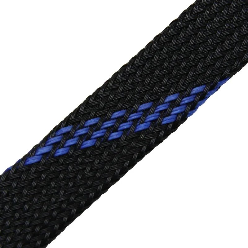 Расширяемые кабельные рукава BigBigBear из ПЭТ Black Blue, 10 Meters, 2mm