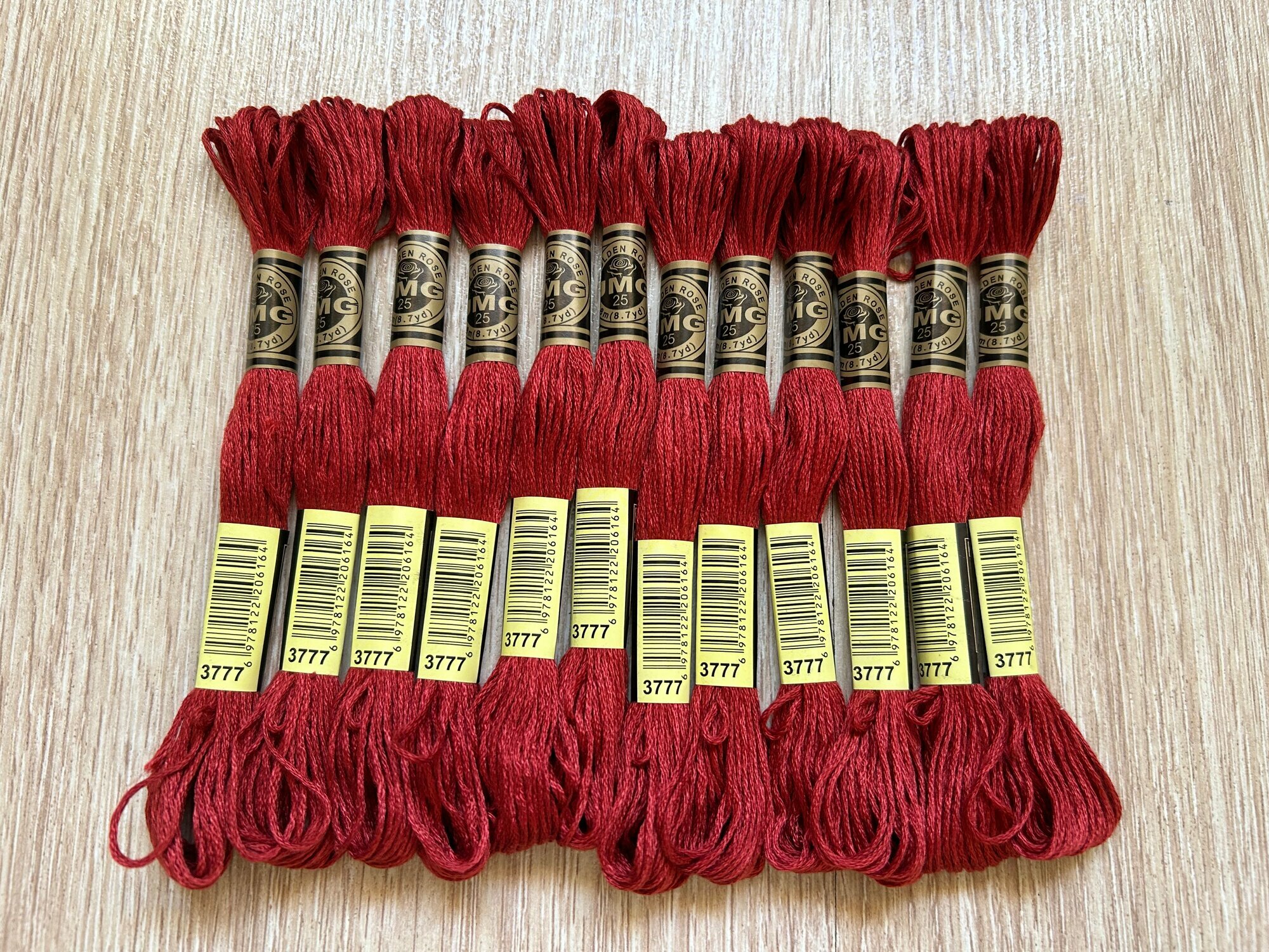 Нитки для вышивания JMC мулине (150-3866) 100% полиэфир 12 штук x 8 м