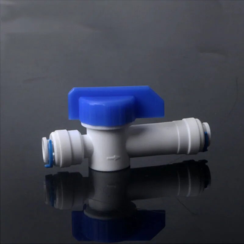 Обратный осмос, пластиковый шаровой кран с обратным клапаном, наружный диаметр 1/4 дюйма