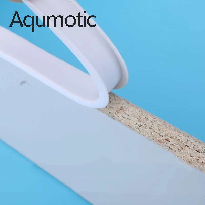 Aqumotic облицовочная лента для кромки Мебели U ПВХ облицовочные листы для стола, стола, кабинета, стола 16 мм, белый